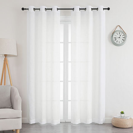 Click here for Newton Grommet Top Sheer Set of 2 Curtain Panel  O... prices