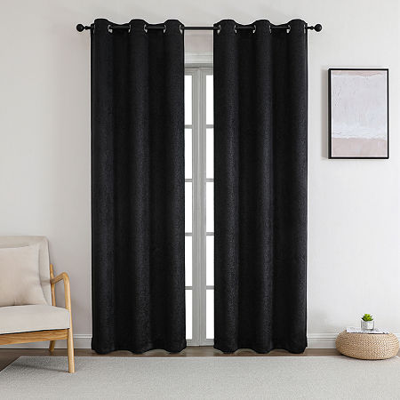 Click here for Mylon Grommet Top Blackout Set of 2 Curtain Panel... prices