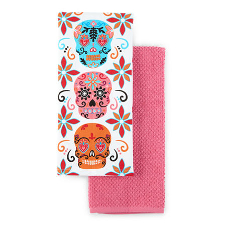 Click here for Layerings Sugar Skulls 2-pc. Kitchen Towel Set  On... prices