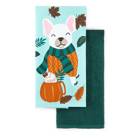 Click here for Layerings Pumpkin Spice Pup 2-pc. Kitchen Towel Se... prices