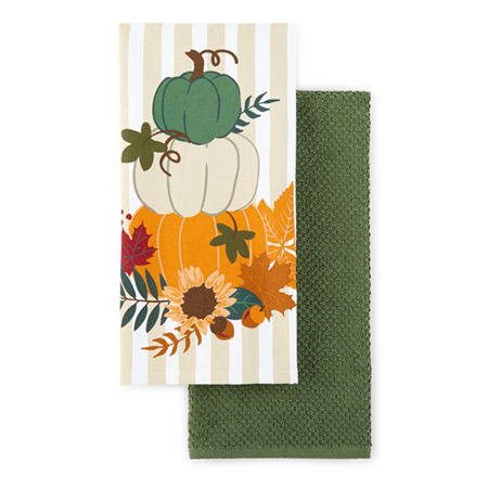 Click here for Layerings Pumpkin Stack 2-pc. Kitchen Towel Set  O... prices