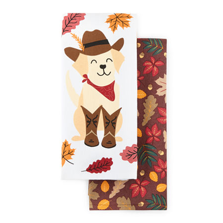 Click here for Layerings Fall Country Dog 2-pc. Kitchen Towel Set... prices