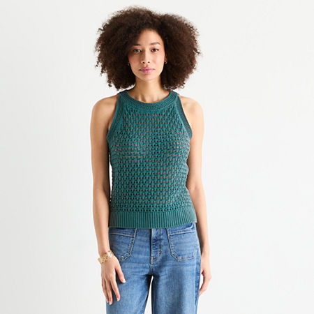 Click here for a.n.a Crochet Womens Crew Neck Sleeveless Pullover... prices