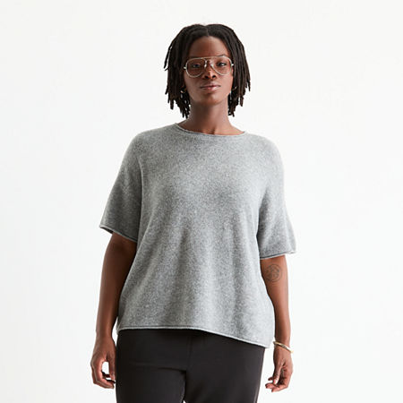 Click here for Stylus Plus Womens Crew Neck Short Sleeve Pullover... prices