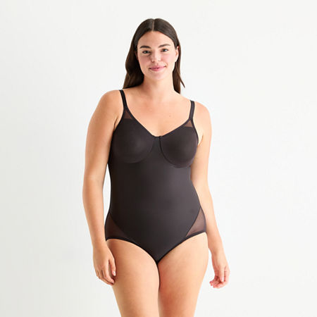 Click here for Ambrielle Sheer Shaping Bodysuit  D  Black prices