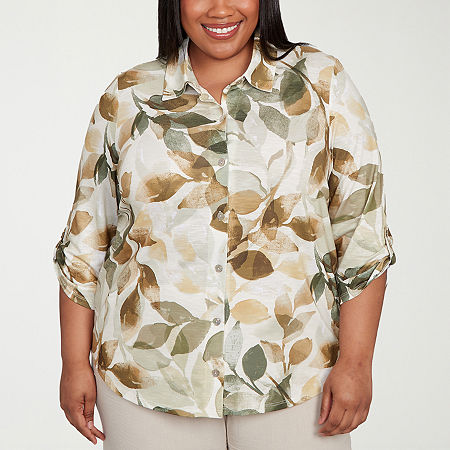 Click here for Alfred Dunner Copper Canyon Womens Plus 3/4 Sleeve... prices