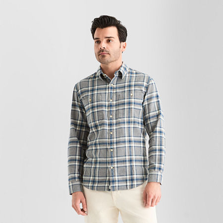 Click here for mutual weave Mens Long Sleeve Regular Fit Flannel... prices