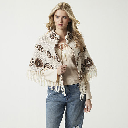 Click here for JS Jessica Simpson Womens Geometric Poncho  Small-... prices