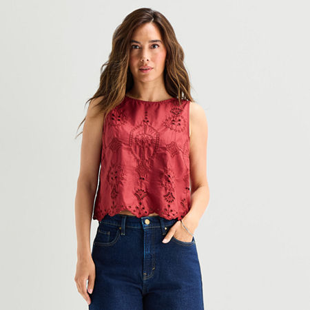 Click here for a.n.a Womens Sleeveless Blouse  Large  Red prices