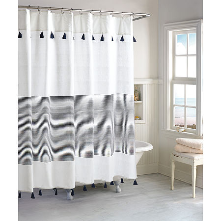 Peri Home Panama Stripe Shower Curtain