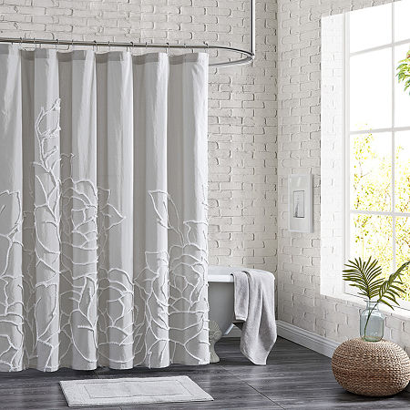 Click here for Peri Home Chenille Rose Shower Curtain  72 x 72 -... prices