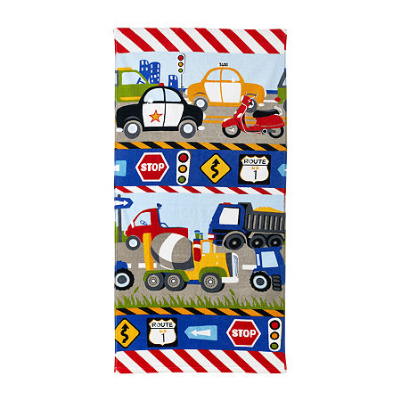 Dream Factory Trains And Trucks Bath Towel  50 x 25 - Yellow