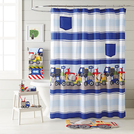 Click here for CHF Trains And Trucks Shower Curtain  One Size  Ye... prices