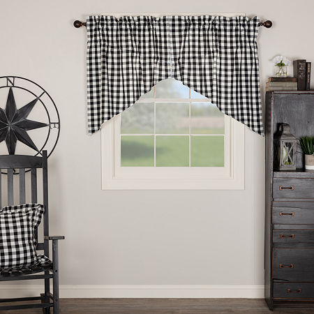 Click here for Vhc Brands Annie Check Prairie Rod Pocket Tailored... prices