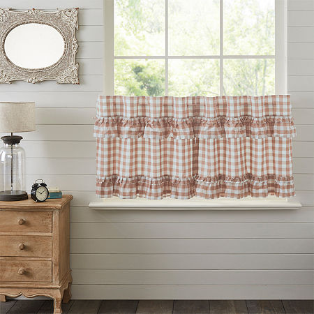 Click here for Vhc Brands Annie Check Ruffle 2-pc. Rod Pocket Win... prices