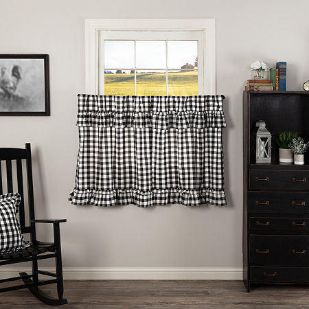 Click here for Vhc Brands Annie Check Ruffle 2-pc. Rod Pocket Win... prices