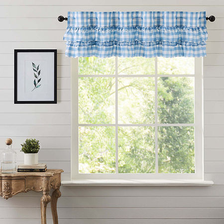 Click here for Vhc Brands Annie Check Ruffle Rod Pocket Valance... prices