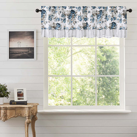 Click here for Vhc Brands Annie Floral Rod Pocket Tailored Valanc... prices