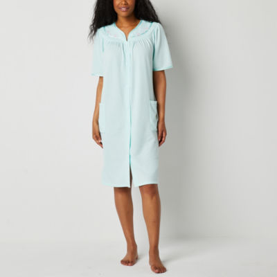 Adonna Womens Waffle Short Sleeve Knee Length Robe - JCPenney
