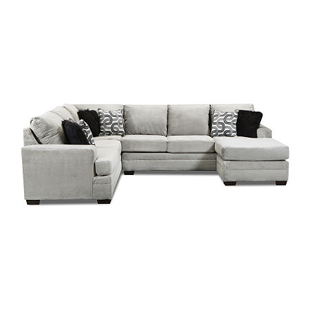 Click here for Jodye 3 Piece Chenille Sectional With Ottoman  One... prices