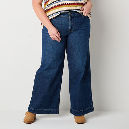 Click here for a.n.a Womens High Rise Wide Leg Jean  22w Long  Bl... prices