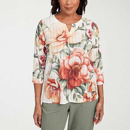 Click here for Alfred Dunner Copper Canyon Womens Split Crew Neck... prices