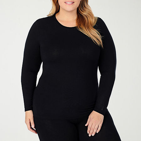 Click here for Cuddl Duds Womens Softwear-Plus Crew Neck Long Sle... prices