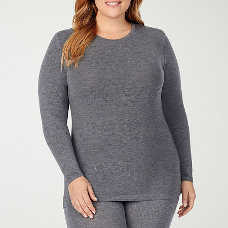 Click here for Cuddl Duds Womens Softwear-Plus Crew Neck Long Sle... prices