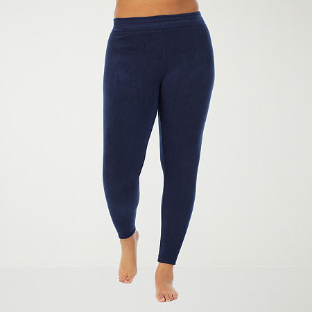 Cuddl Duds Plus Size Fleecewear Stretch Leggings - Navy