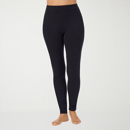 Cuddl Duds Womens High Rise Leggings - Black