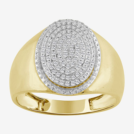 Click here for Mens 1/4 CT. T.W. Natural White Diamond 10K Gold F... prices