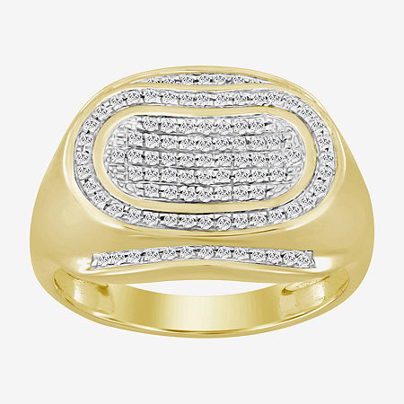 Click here for Mens 1/4 CT. T.W. Natural White Diamond 10K Gold F... prices