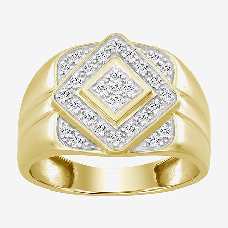 Click here for Mens 1/4 CT. T.W. Natural White Diamond 10K Gold F... prices