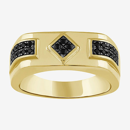 Click here for Mens 1/4 CT. T.W. Natural Black Diamond 10K Gold F... prices
