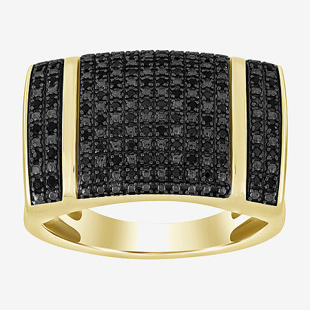 Click here for Mens 1/4 CT. T.W. Natural Black Diamond 10K Gold F... prices
