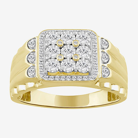 Click here for Mens 1/3 CT. T.W. Natural White Diamond 10K Gold F... prices