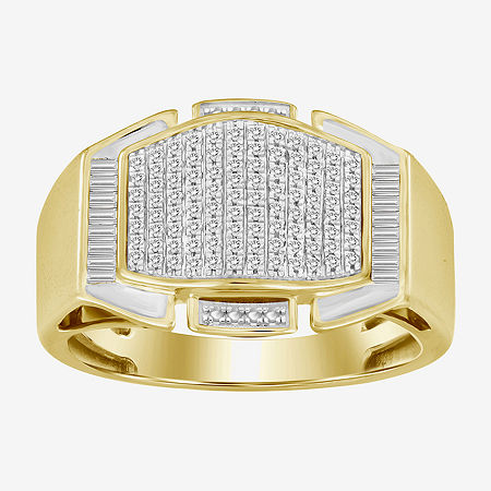 Click here for Mens 1/3 CT. T.W. Natural White Diamond 10K Gold F... prices