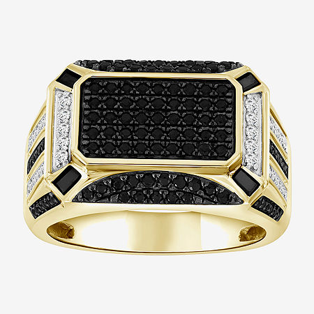 Click here for Mens 1 CT. T.W. Natural Black Diamond 10K Gold Fas... prices