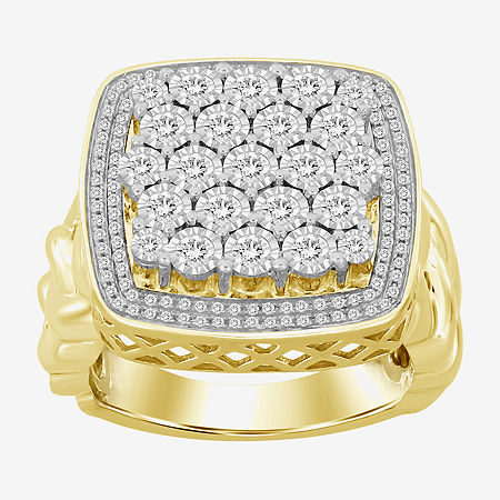 Click here for Mens 1 CT. T.W. Natural White Diamond 10K Gold Fas... prices
