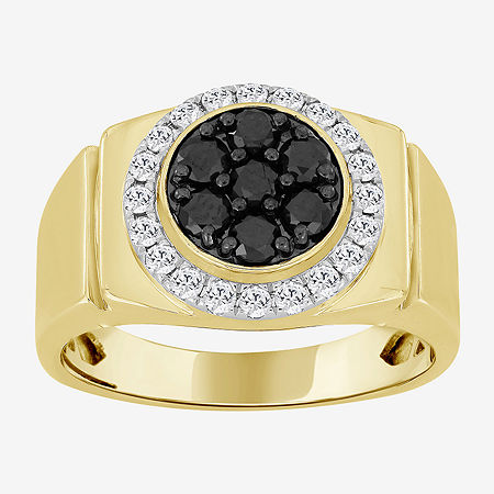 Click here for Mens 1 1/5 CT. T.W. Natural Black Diamond 10K Gold... prices