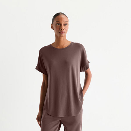 Click here for Stylus Womens Crew Neck Short Sleeve T-Shirt  Medi... prices