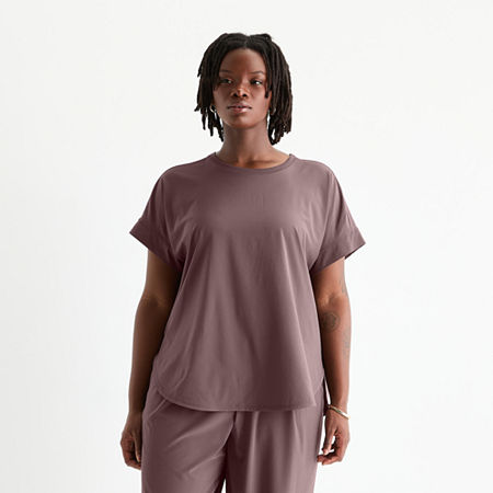 Click here for Stylus Womens Plus Crew Neck Short Sleeve T-Shirt... prices