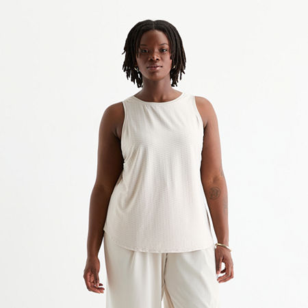 Click here for Stylus Womens Crew Neck Sleeveless Plus Tank Top... prices