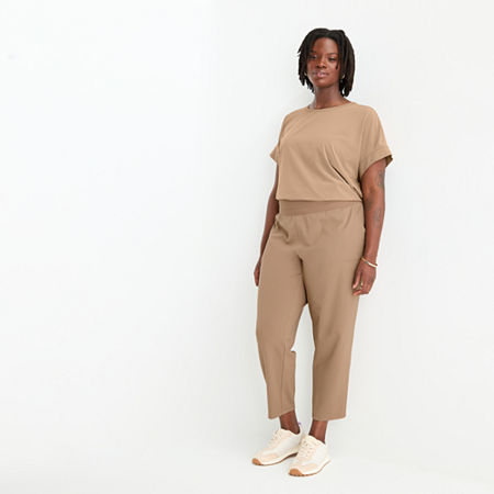 Click here for Stylus Womens Tapered High Rise Plus Pull-On Pant... prices