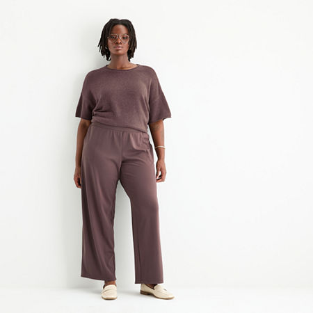 Click here for Stylus Womens Wide Leg High Rise Plus Pull-On Pant... prices
