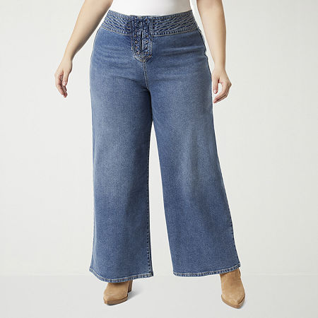 Click here for JS Jessica Simpson Plus Womens High Rise Wide Leg... prices