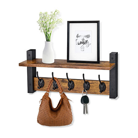 Click here for Sorbus 16 Inch Floating Wall Shelf with 5 Heavy Du... prices