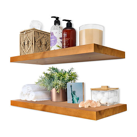 Click here for Sorbus 2 Pack 24 Solid Wood Floating Shelves - for... prices