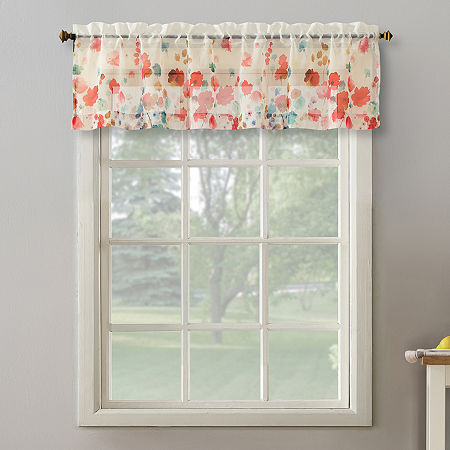Click here for Rosalind Watercolor Floral Semi-Sheer Rod Pocket K... prices