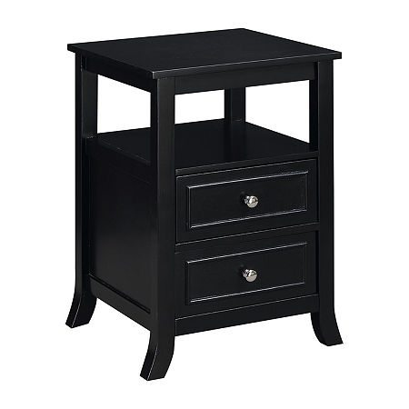 Click here for Melbourne 2-Drawer Storage End Table  One Size  Bl... prices